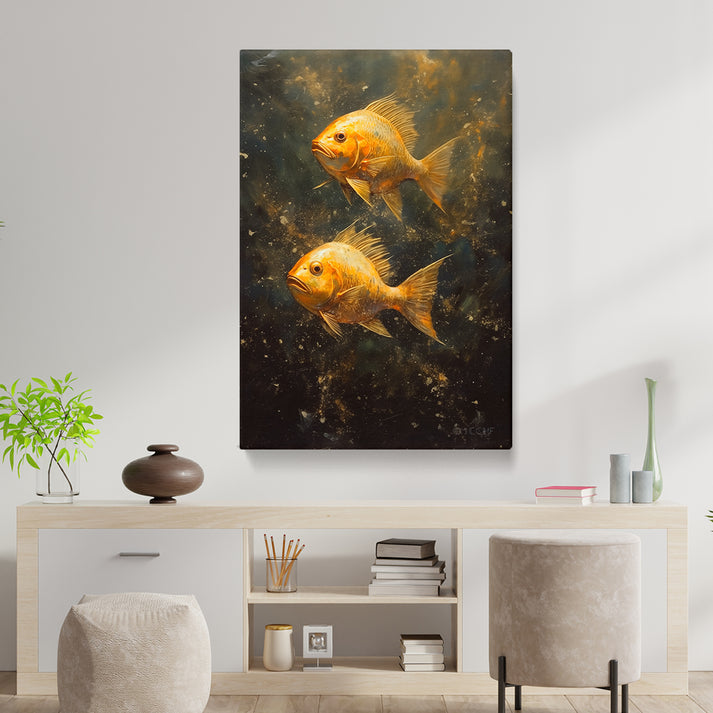 Serene Goldfish Duo – ArtLexy