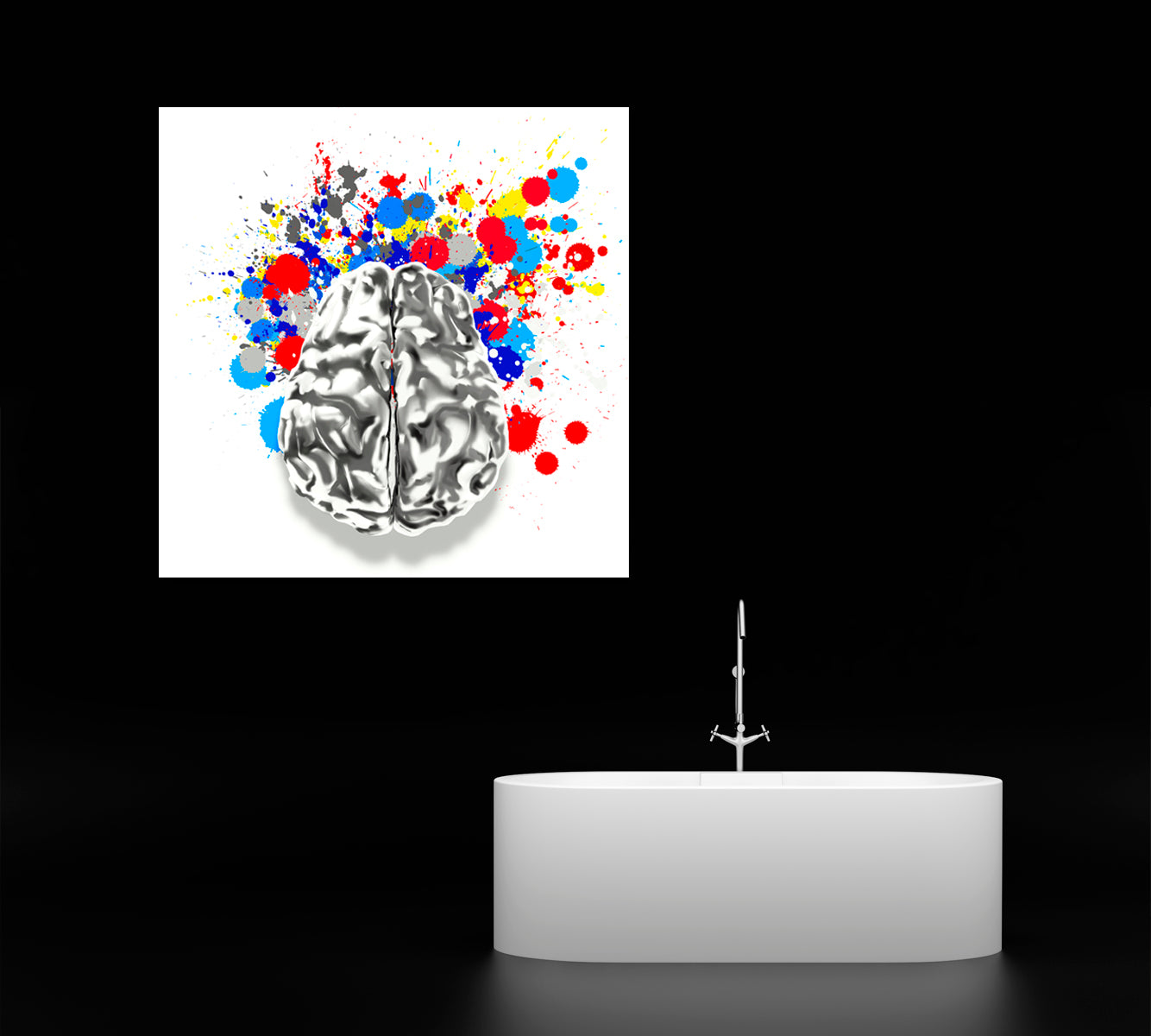 Human Brain with Colorful Splash – ArtLexy