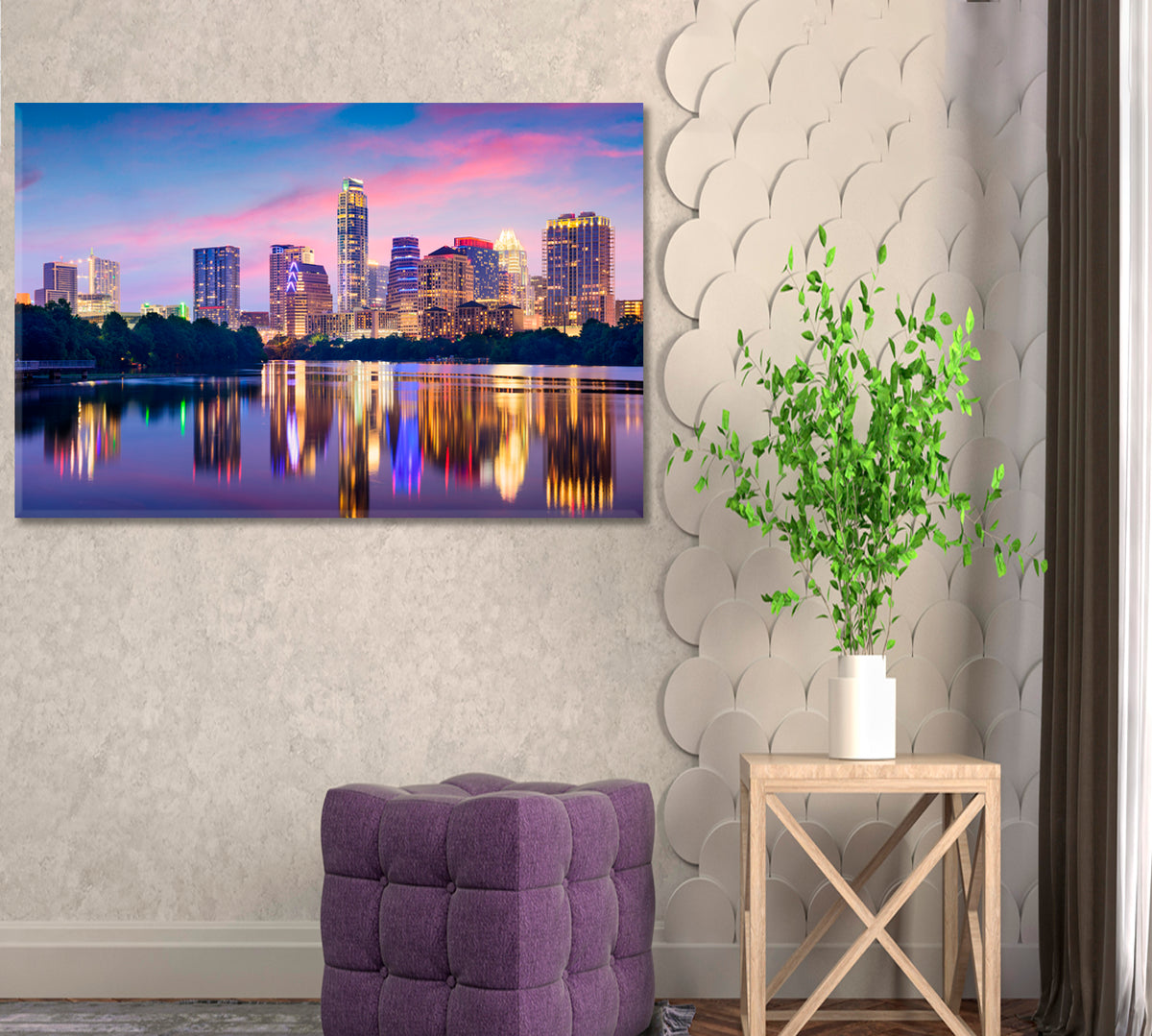 Austin Skyline at Night – ArtLexy