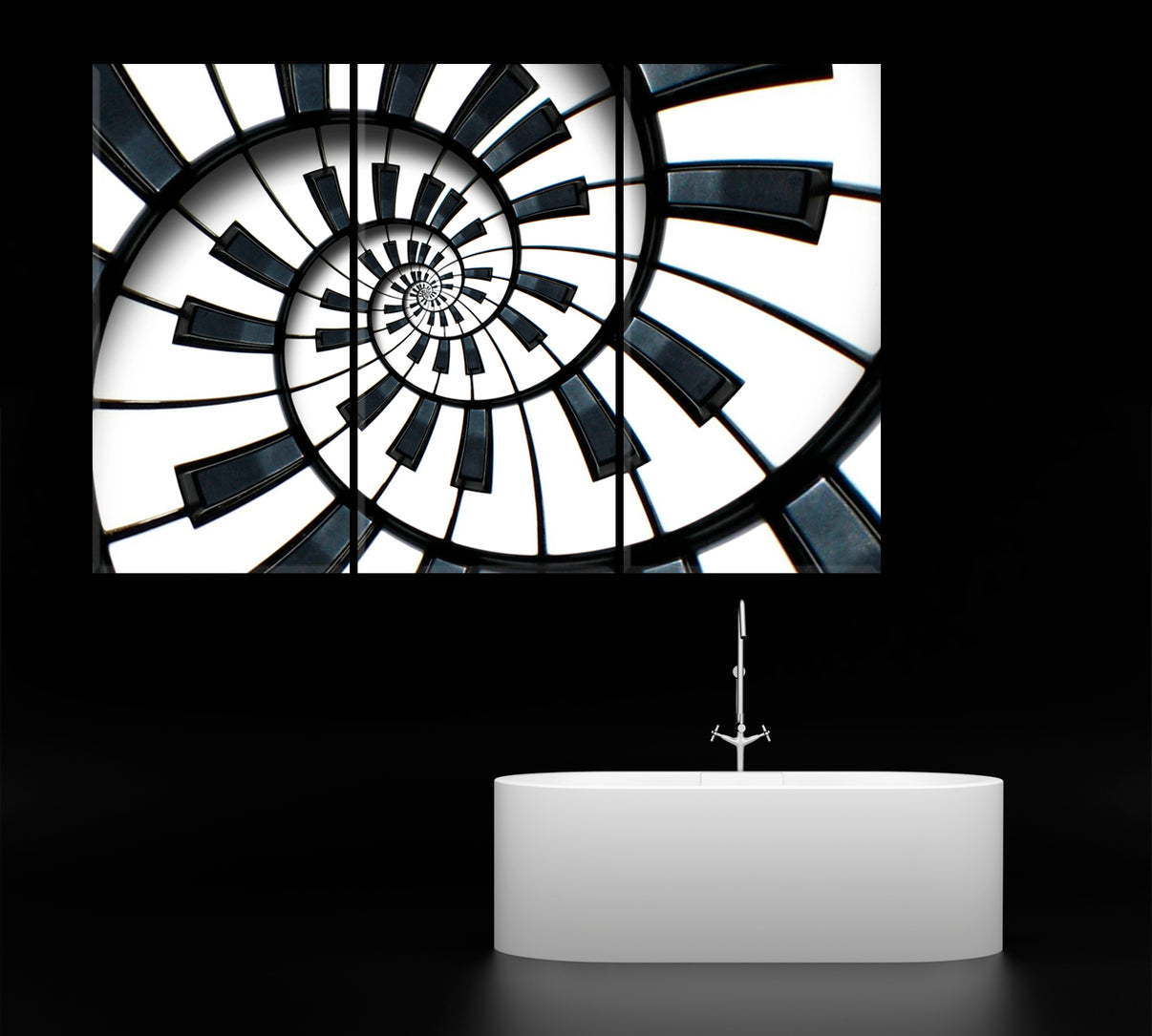 Abstract Piano Keyboard Spiral – ArtLexy