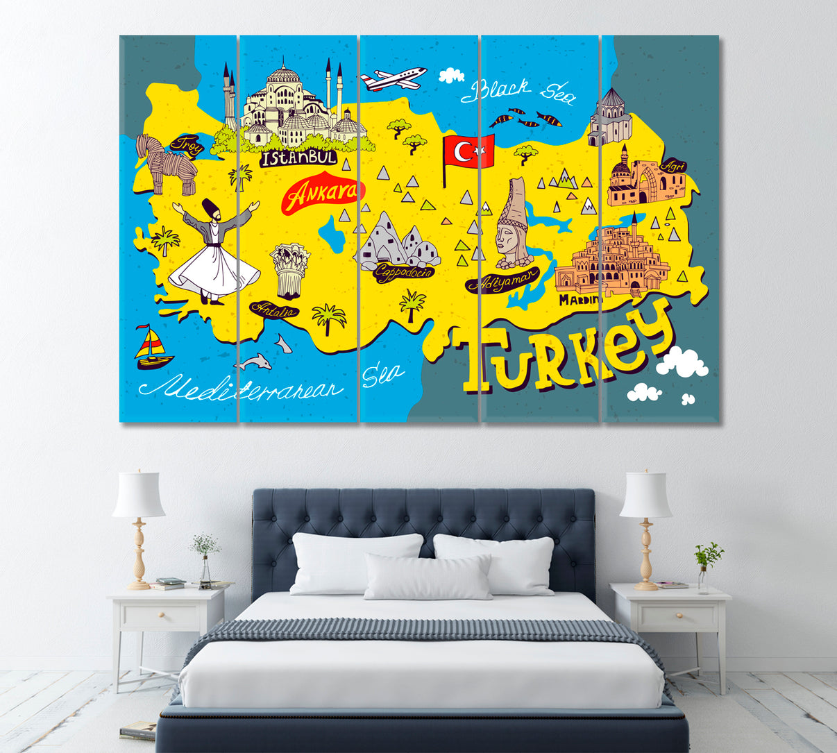 Cartoon Map of Turkey – ArtLexy
